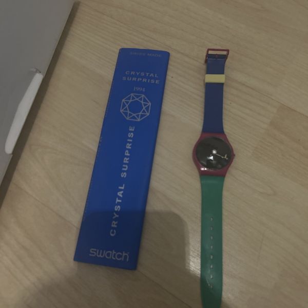 Swatch Crystal Surprise GZ129 Watch Vintage 1994 Old Stock Never Opened ...