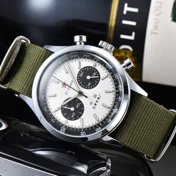 Classics Aviation 1963 Pilot Watch Retro Quartz Chronograph Army Panda ...