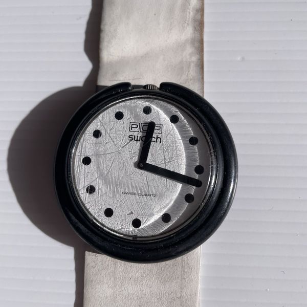 SWATCH Pop Watch Monochrome Black White Untested | WatchCharts Marketplace