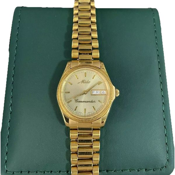 Vintage Mido Commander Automatic Gold Tone Stainless Steel Lady's Watch ...