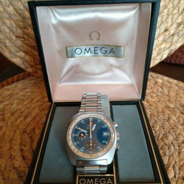 1973 OMEGA Seamaster Automatic Chronograph Blue Men's Watch ST 176.007 ...