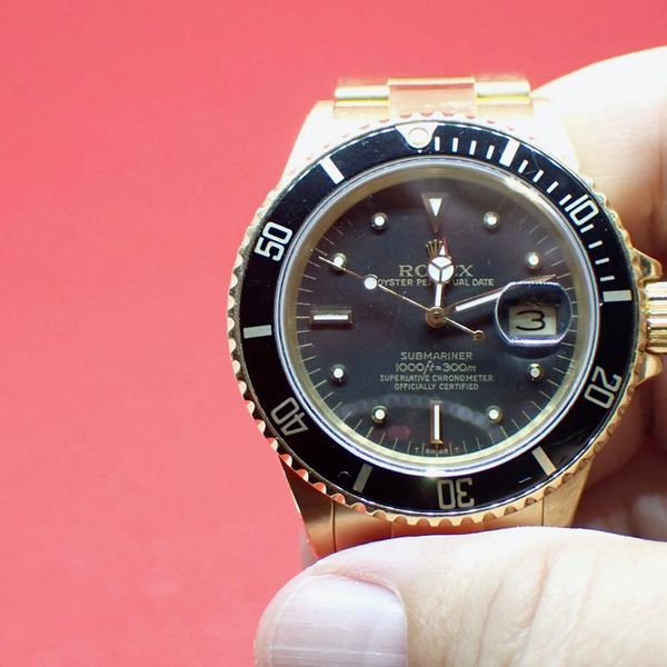 18k Yellow Gold Submariner 16808 - $20,995 | WatchCharts Marketplace