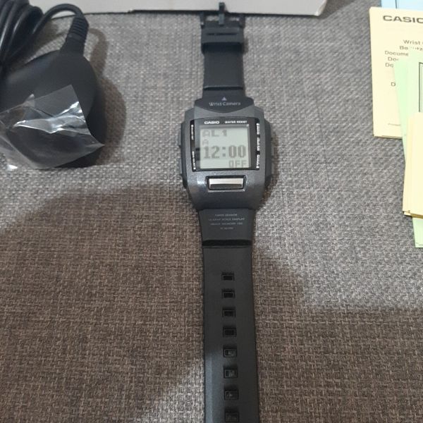 casio wqv-1s-1ur Camera Watch Vintage With Box And Manuals ...