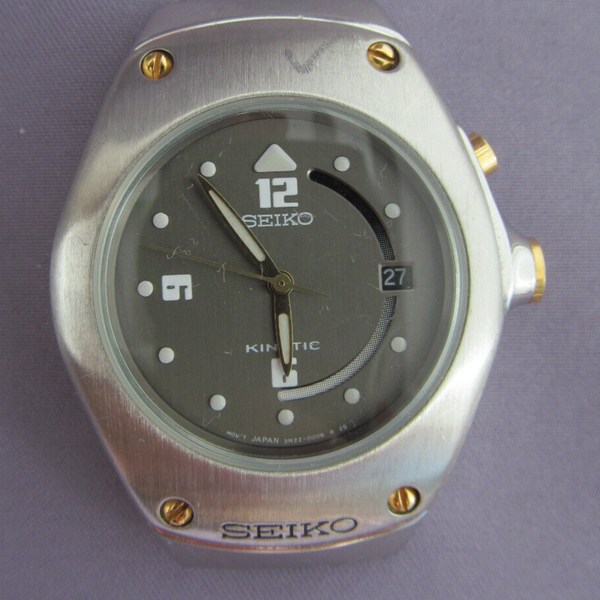 SEIKO ARCTURA KINETIC TWO TONE MODEL 3M22 0D39 CLEAN & RUNNING NEEDS ...