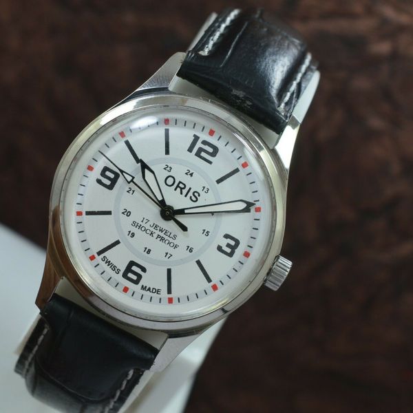 Beautiful Oris Hand Wind 17 Jewels FHF ST- 96 Mechanical Men's Wrist ...
