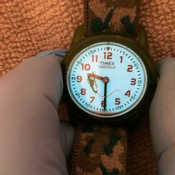 Vintage Kids Timex Indiglo Helicopter Watch - Rotating Helicopter ...