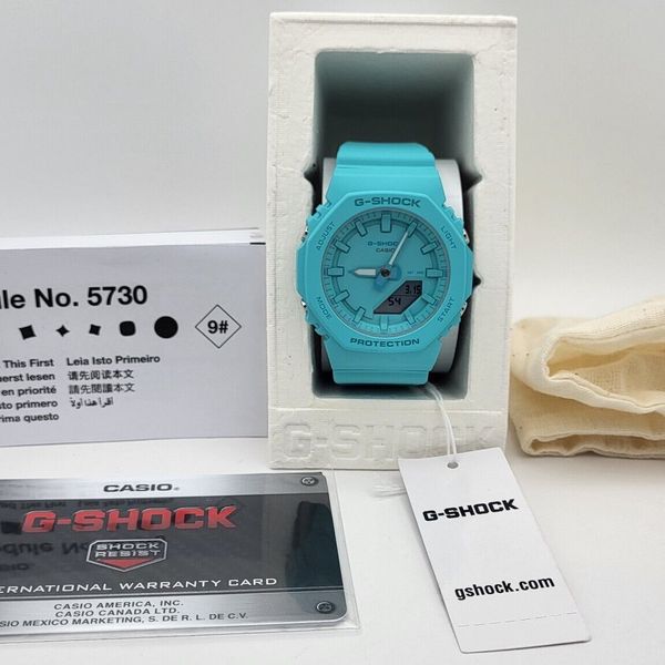 Casio G-SHOCK GMAP2100-2A Women's Turquoise Blue Analog-Digital Resin ...