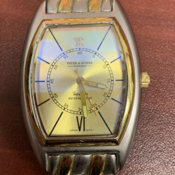 Men's Patek & Roner Collection Gold Tone With Luminous Hands, Sapphire ...