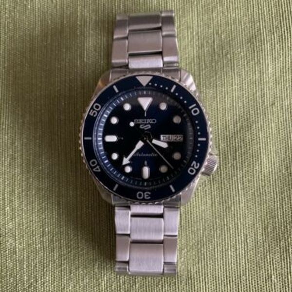 Seiko 5 Sports Automatic Blue Dial Stainless Steel Men's Watch SRPD51 ...