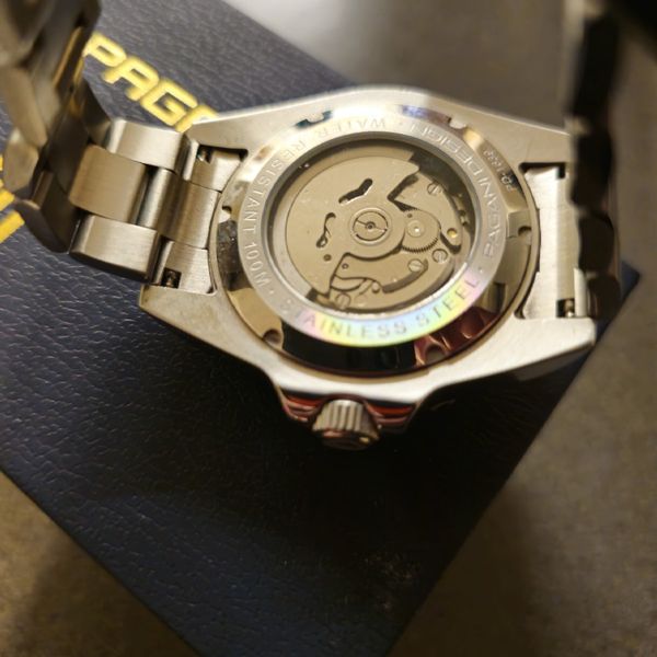 Pagani Design PD-1639 Submariner Style Green Hulk Automatic Watch Open ...