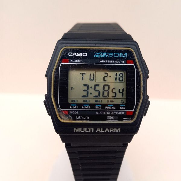 RARE CASIO DIGITAL W-17 MODULE 181 JAPAN LCD WATCH | WatchCharts ...