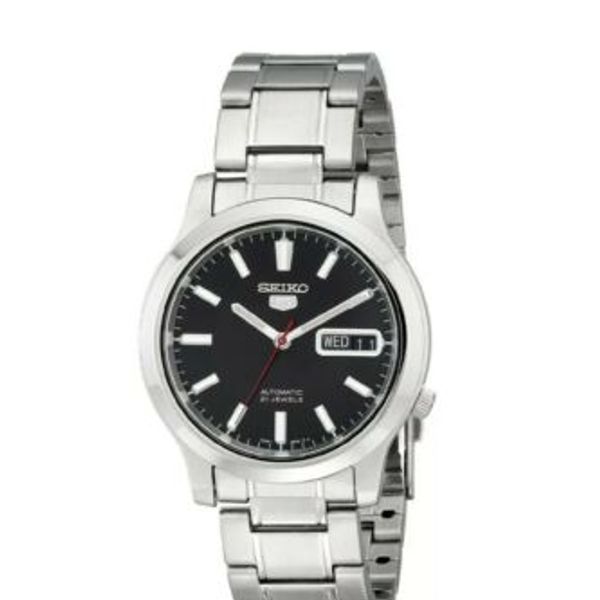Seiko 5 Automatic Stainless Steel, 21 Jewel,Black Dial Men’s Watch ...