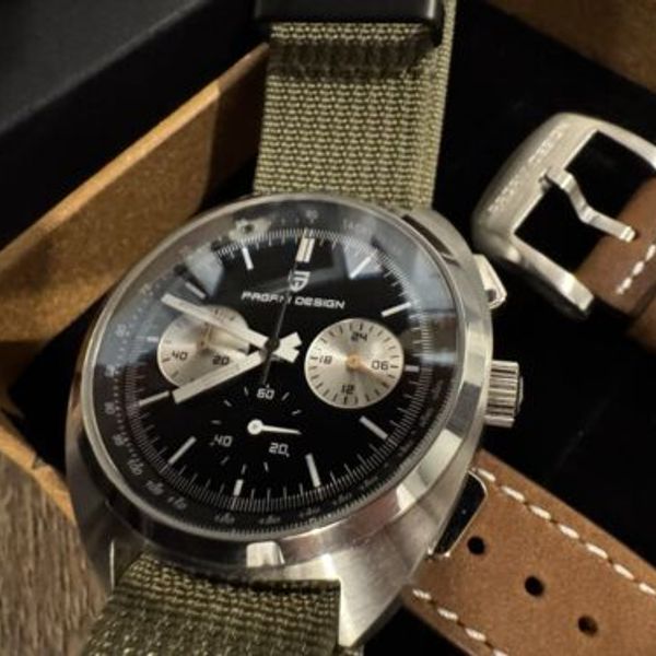 Pagani Design Chronograph - Black Dial - Screw Down Crown - Sapphire ...