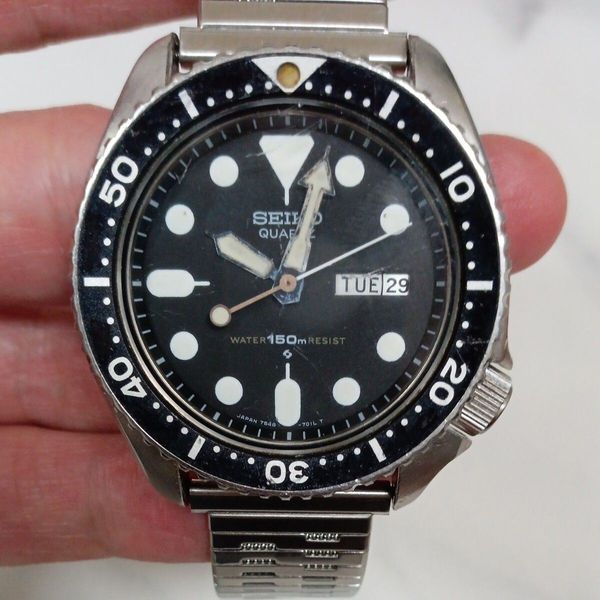 SEIKO 7548-7000 Diver Quartz Stainless Steel Analog Men's Watch from ...