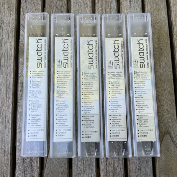 Swatch Watch Display Case Lot of 9 Total Empty cases with paperwork ...