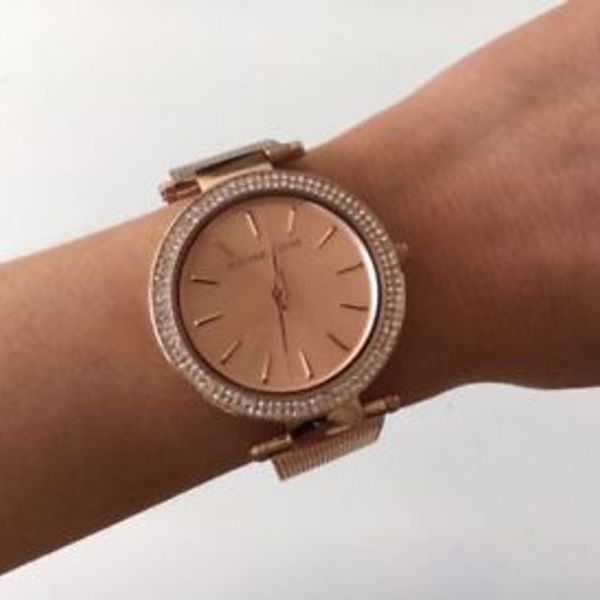 【FREE SHIPPING】 Watch Watch Rose Gold Michael Ladies Mesh Strap nuevo ...