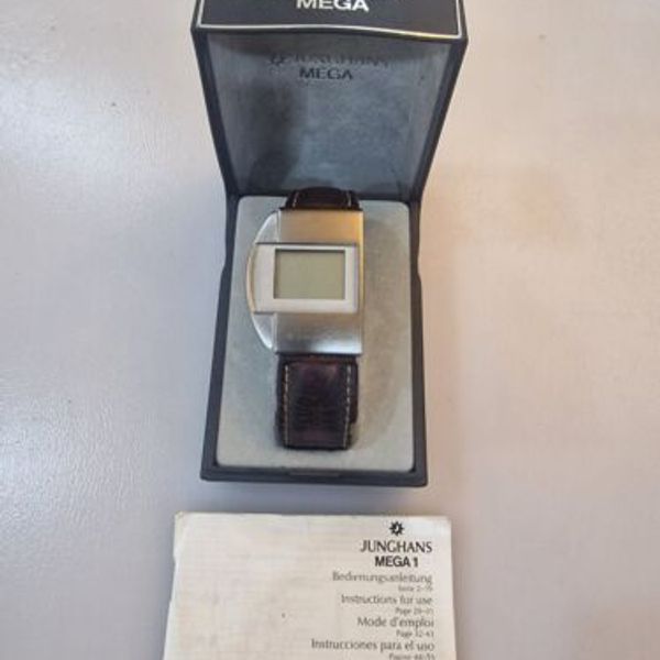 Junghans Mega 1 Radio Controlled Watch Case Box Operating Instructions ...