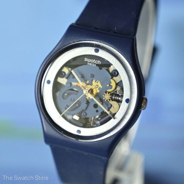Swatch Skeleton Watch GN245 Squelette Blue | WatchCharts Marketplace