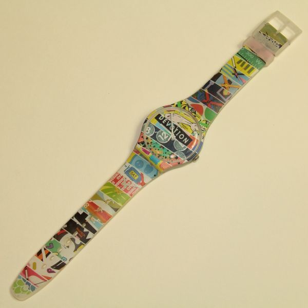Swatch Watch â Multi-Color â SUOZ170 - White Loop - Day-Date 41mm ...