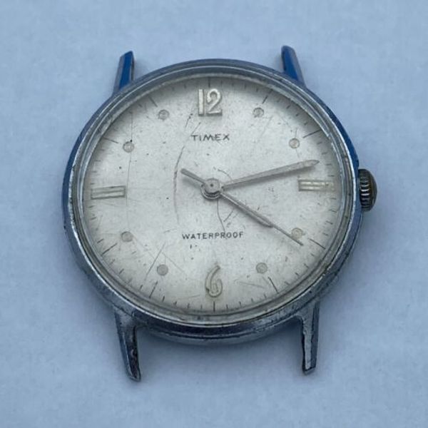 Vintage Timex Marlin Waterproof Hand Wind Mechanic Watch - Parts Not ...