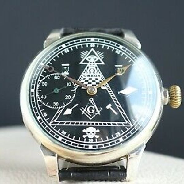 OMEGA FREEMASONRY Vintage 1928`s CAL 40,6L.T.1 rare Men`s Swiss Wrist ...