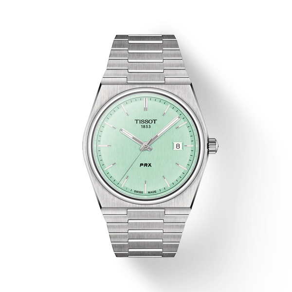New Tissot PRX Quartz Mint Green Dial Men's Watch 40mm T137.410.11.091 ...