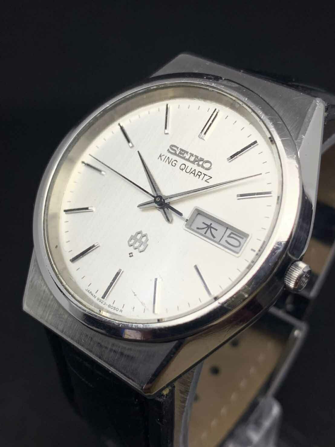 Vintage SEIKO KING QUARTZ 9923-8050 Twin Quartz Wrist Watch Japan ...