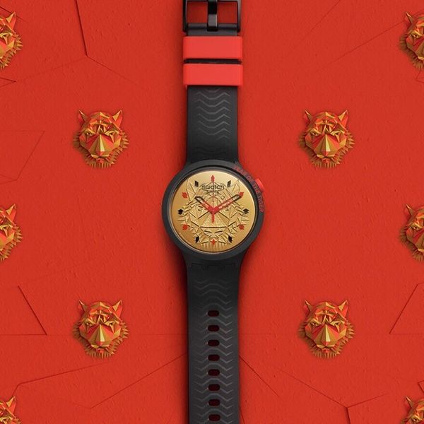 Swatch TIGER POWER 2022 Collection Wrist Watch Chinese New Year Black ...