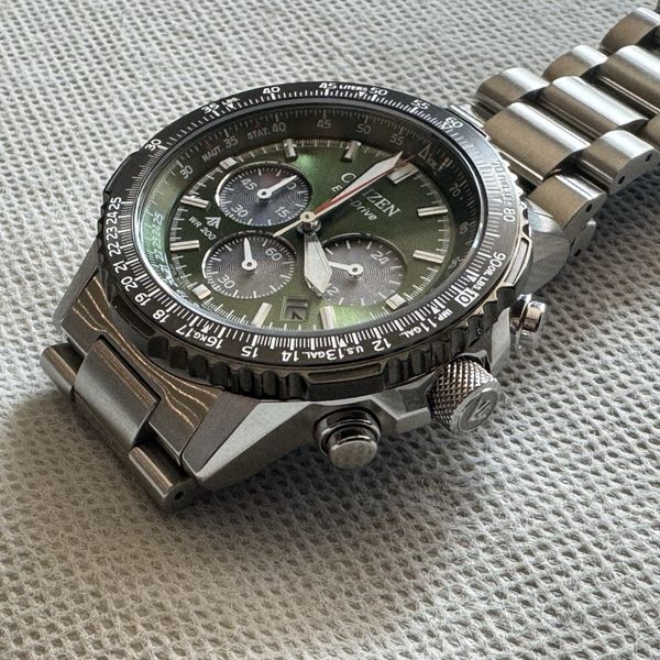 Citizen Promaster Navihawk 40mm Khaki Green Solar Chronograph CA4664 ...