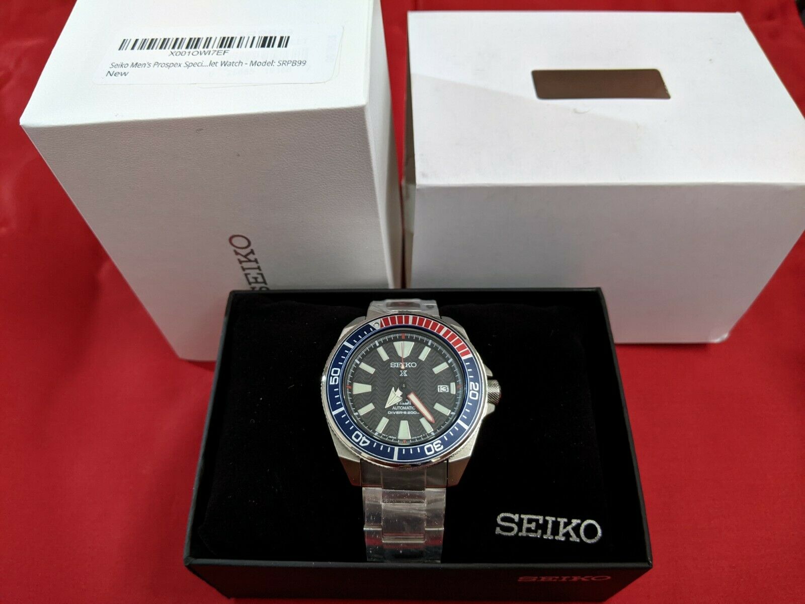 New Seiko Automatic Prospex Padi Samurai Divers 200M Men's Watch SRPB99 ...