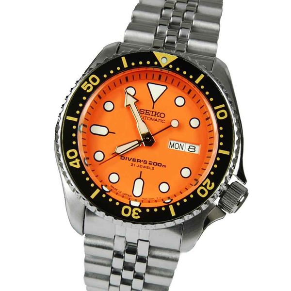 SEIKO SKX011J2 Orange Boy Automatic Diving Watch Made in Japan 200m ...