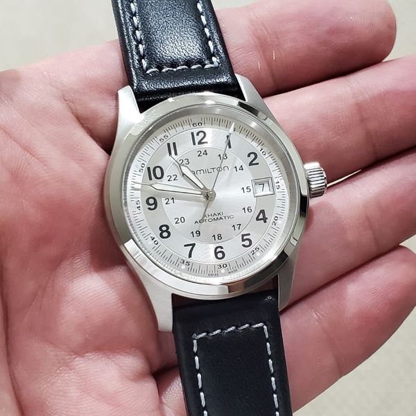 [$360 USD] FS: Hamilton Khaki Field Auto 38mm Silver Dial H70455553 ...