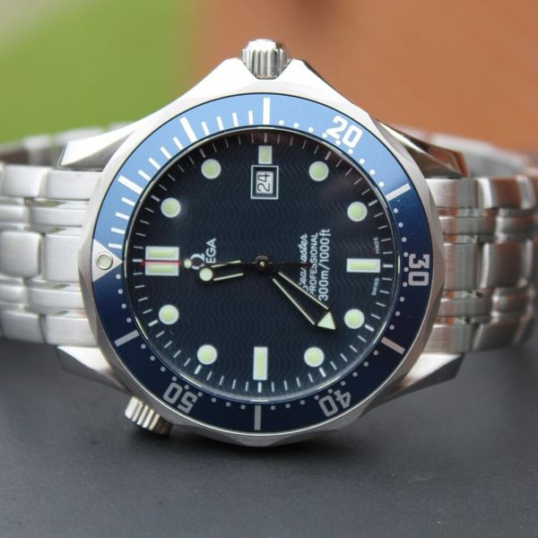 Omega Seamaster Pro 300M 2541.80 Full Size 41mm Blue Dial Bond Quartz Mens Watch | WatchCharts ...