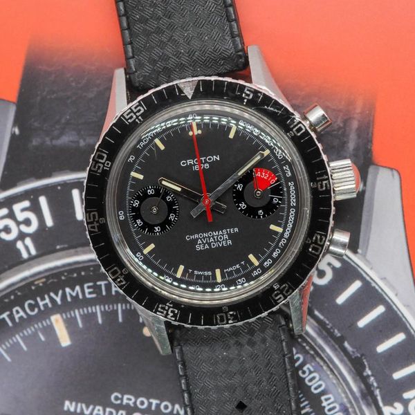 Croton Chronomaster Aviator Sea Diver Chronograph Valjoux 7733 ...