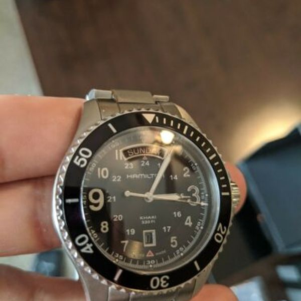 HAMILTON Khaki King Scuba Quartz Black Dial Men's Dive Watch H64515133 ...