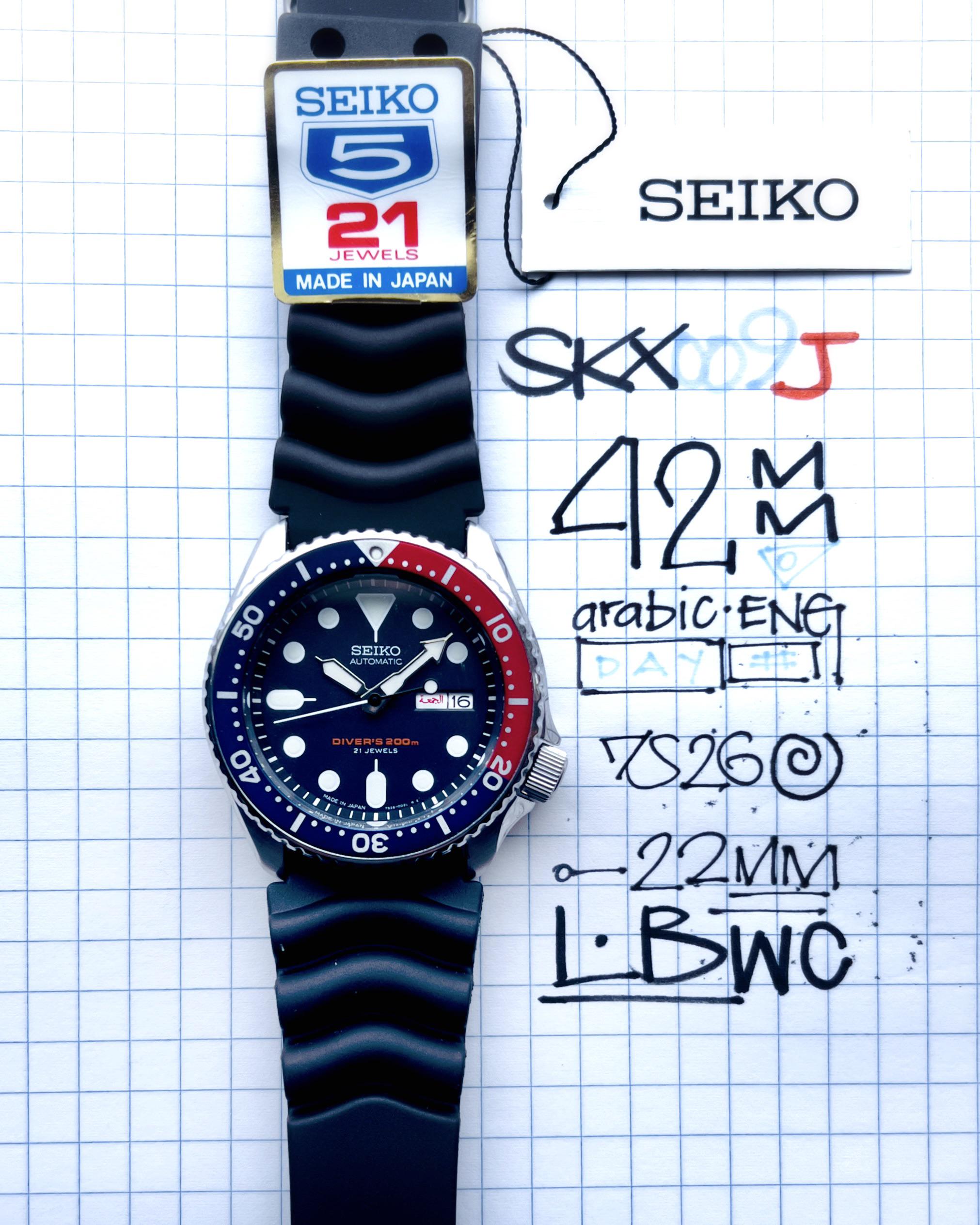 [WTS] Seiko SKX009 with Arabic/English Dial Box and Stamped Card 2021 ...