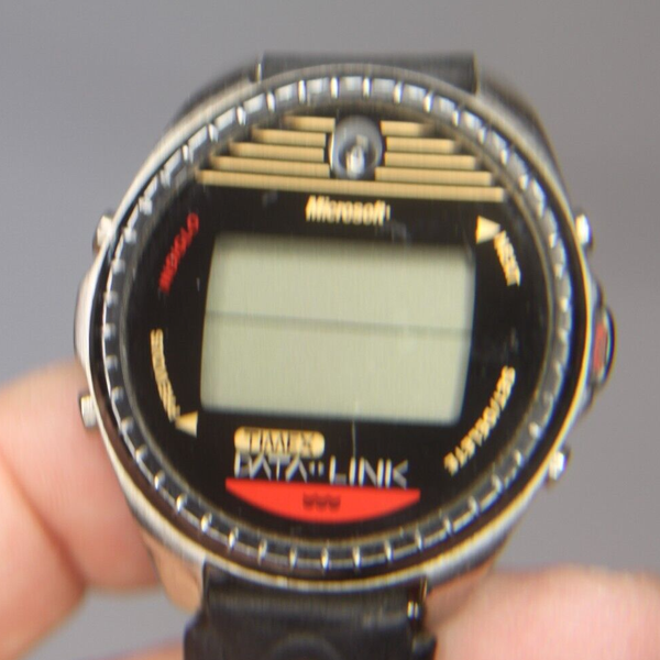 VINTAGE TIMEX DATA LINK (Microsoft) LCD WATCH Untested Needs Battery ...