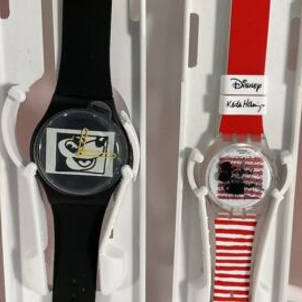 Swatch Disney Mickey Mouse X Keith Haring Watch 2021 SET OF 2 ...