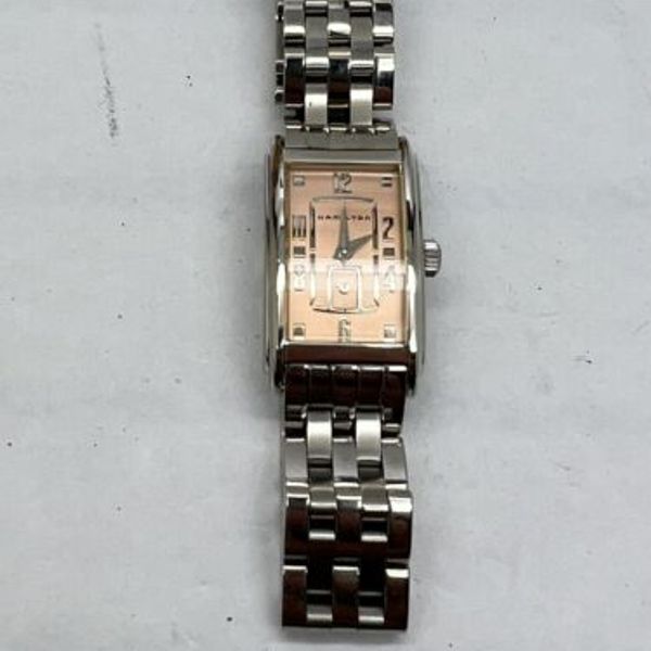 Hamilton 6267 Ardmore Quartz Stainless Steel Ladies Rectangle Quartz ...