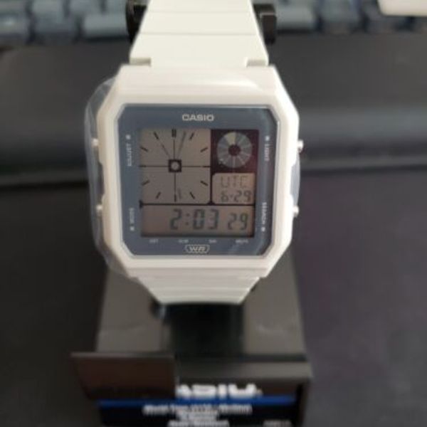 Casio LF-20W-8ACF Ivory 3551 Quartz Watch, World Time, Chronograph ...