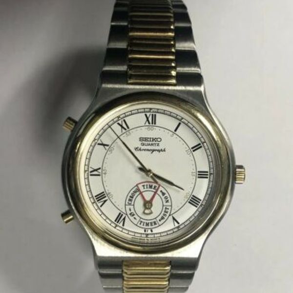 Vintage Seiko 8M25-8030 Dancing Hands Alarm Chronograph Analog Watch ...
