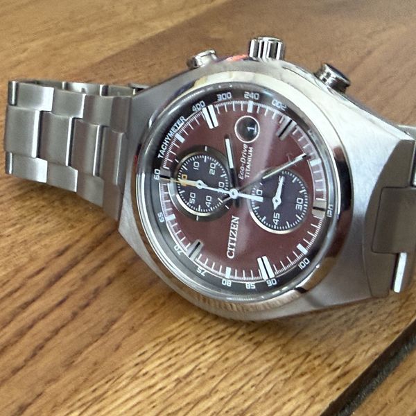 Mens Citizen Titanium Eco-Drive Chronograph Watch CA7090-87X ...