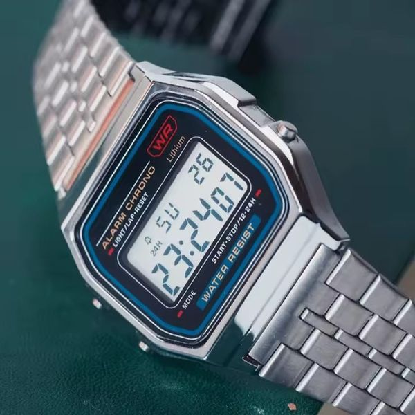 CASIO Men's Waterproof Watch Digital Dial Stainless Steel Bracelet F91W | WatchCharts Marketplace