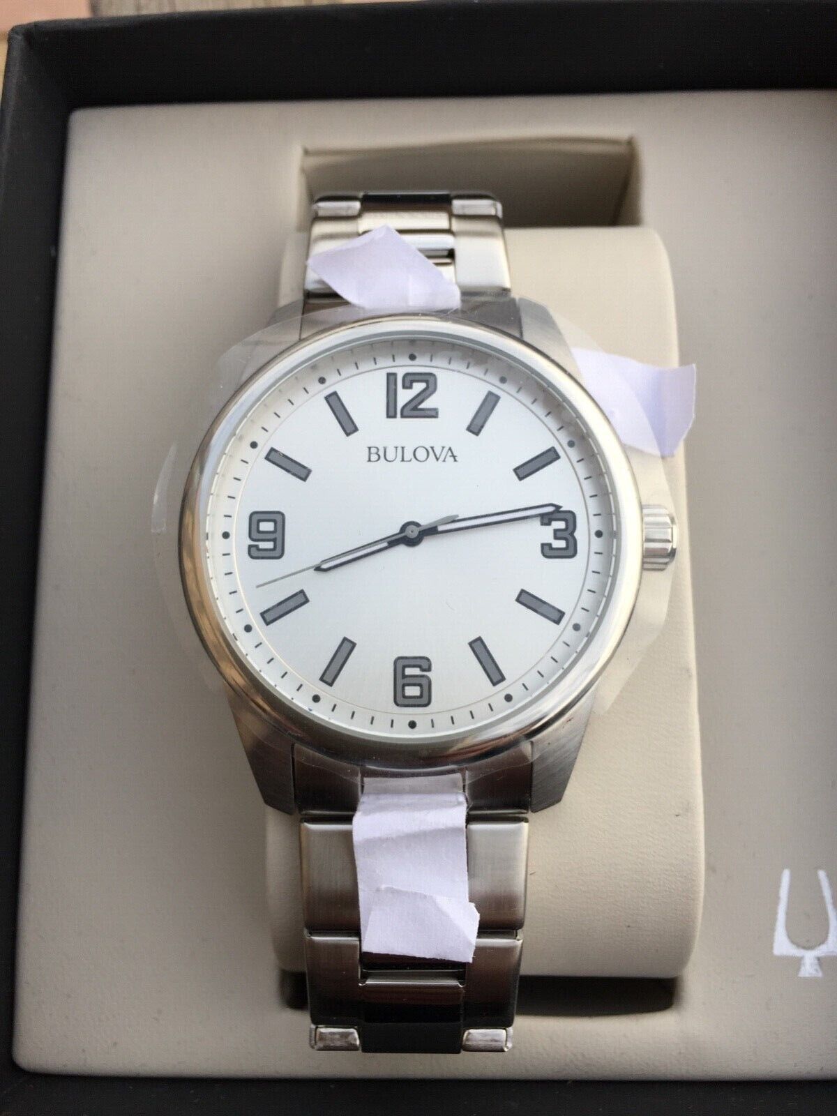 Bulova Watch Silver 96A154 Corporate Collection (Mens) | WatchCharts ...