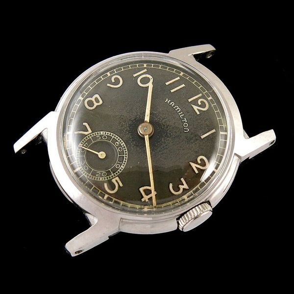 WWII 1941 Hamilton Lexington 17 Jewel 980 Stainless Steel Wrist Watch ...