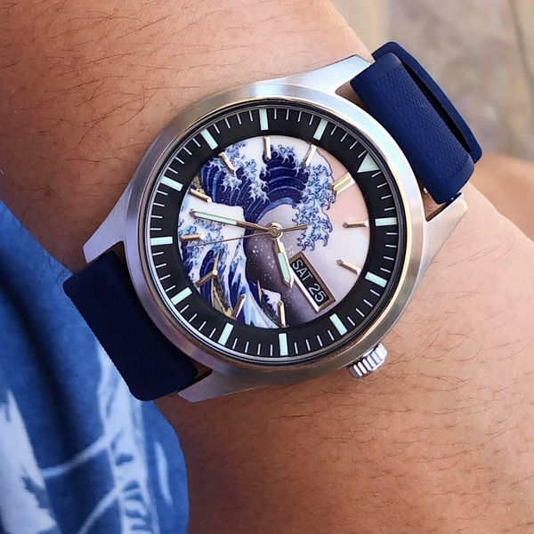 FS: Seiko SNZG15 Great Wave Mod Project | WatchCharts Marketplace