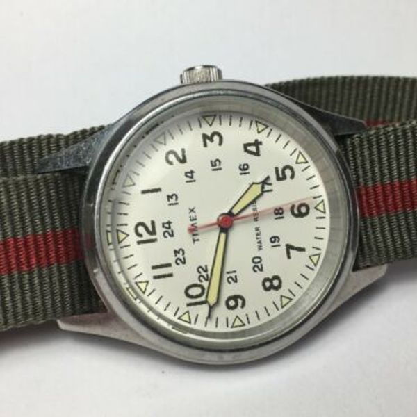 Rare Timex J Crew Military Field Watch Vintage Homage Lume NATO Strap ...