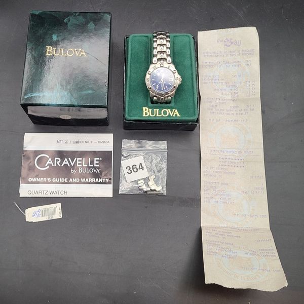 NEEDS BATTERY Circa 1998 UNWORN Men's Vintage Watch BULOVA Marine Star ...