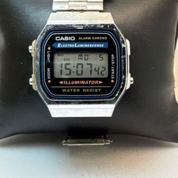 Casio Men's Watch Classic Digital Dial Stainless Steel Bracelet A168W-1 BAD-H3 | WatchCharts ...