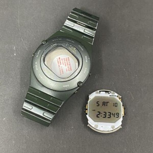SEIKO Digital Speedmaster Giugiaro A828-401A Green Military, For Part ...